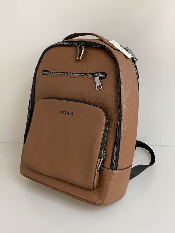 COACH Backpack Leather BRW CZ391 From Japan | eBay