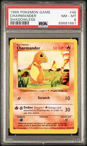 1999 POKEMON BASE SET SHADOWLESS #46 CHARMANDER PSA 8 | eBay