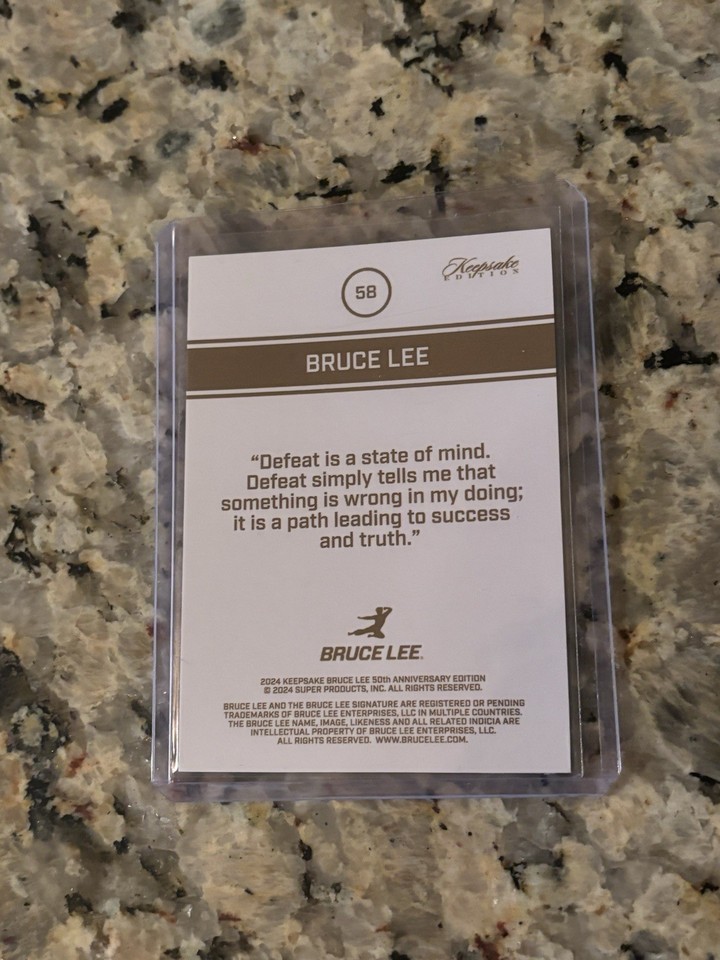 BRUCE LEE KEEPSAKE 50TH ANNIVERSARY CARD # 58 | eBay