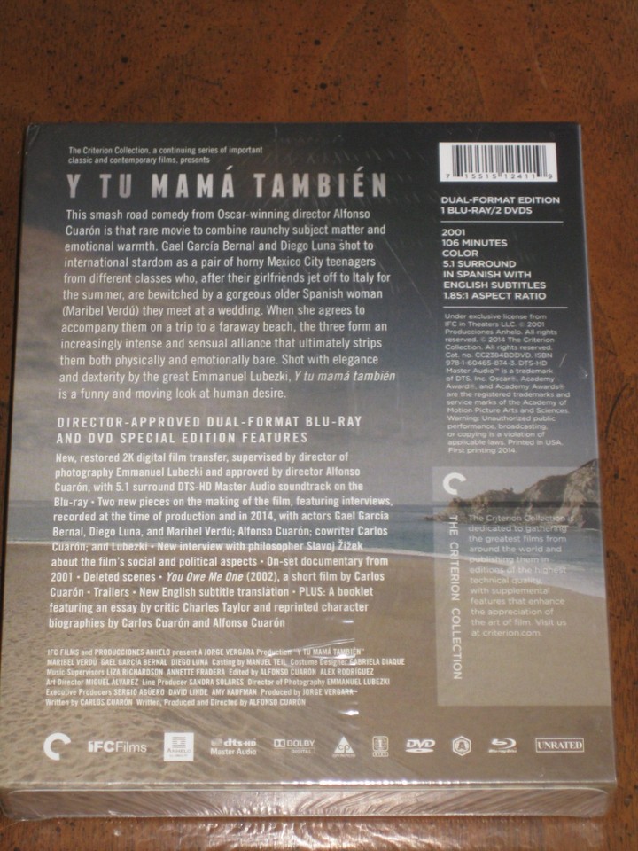 Y TU MAMA TAMBIEN (2001) (Blu-Ray/DVD 3-Disc DigiPack) CRITERION ...