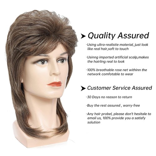 ByouByou Mullet Wigs for Men 80s Costumes Fancy Party Accessory Cosplay Wig (... | eBay