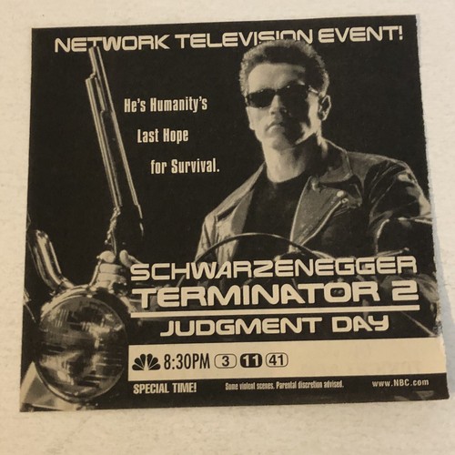 Terminator 2 Tv Guide Vintage Print Ad Arnold Schwarzenegger Tpa15 | eBay
