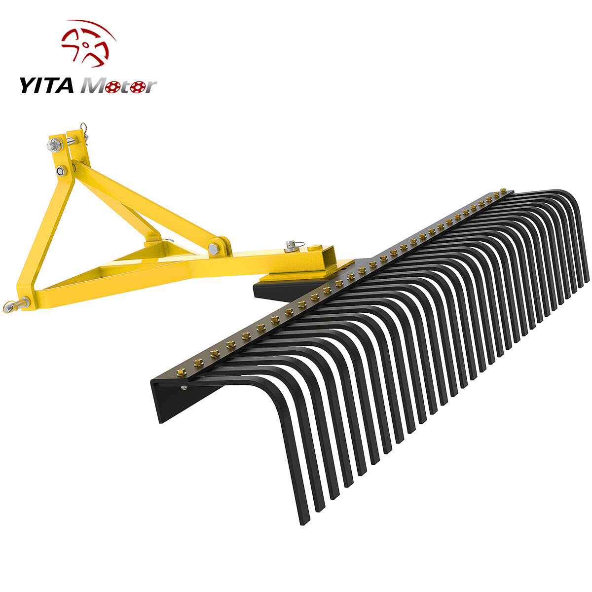 60'' 3 Point 3 Pt Landscape Rock Rake For Category 1 Skid Steer ...