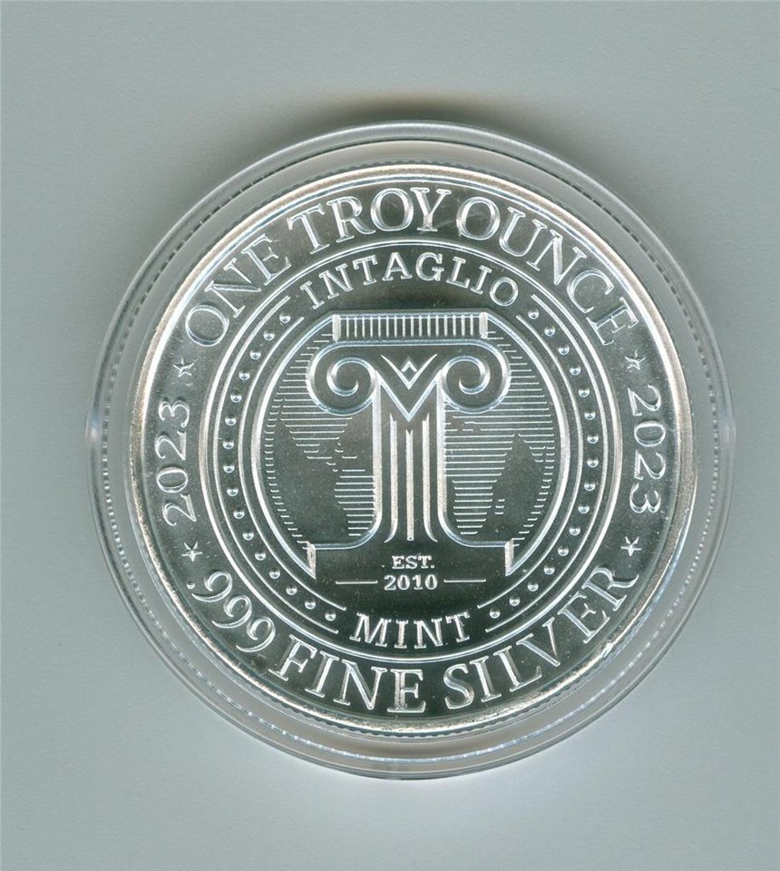 INTAGLIO MINT 2023 UFOs OVER LAS VEGAS 1 OZ .999 HIGH RELIEF SILVER ...