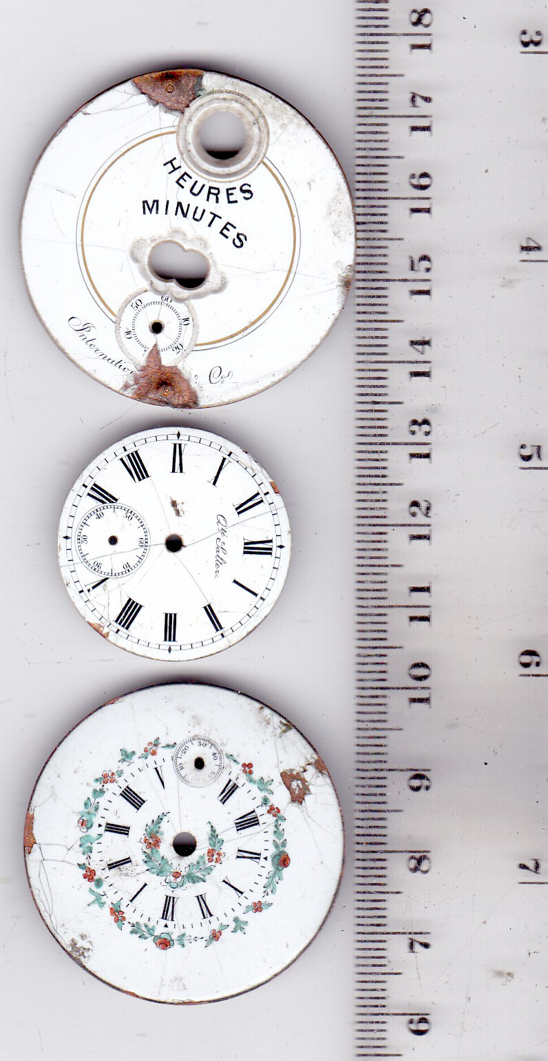 Lot of 3 VINTAGE CERAMIC WATCH DIALS Steampunk Art *A499 | eBay