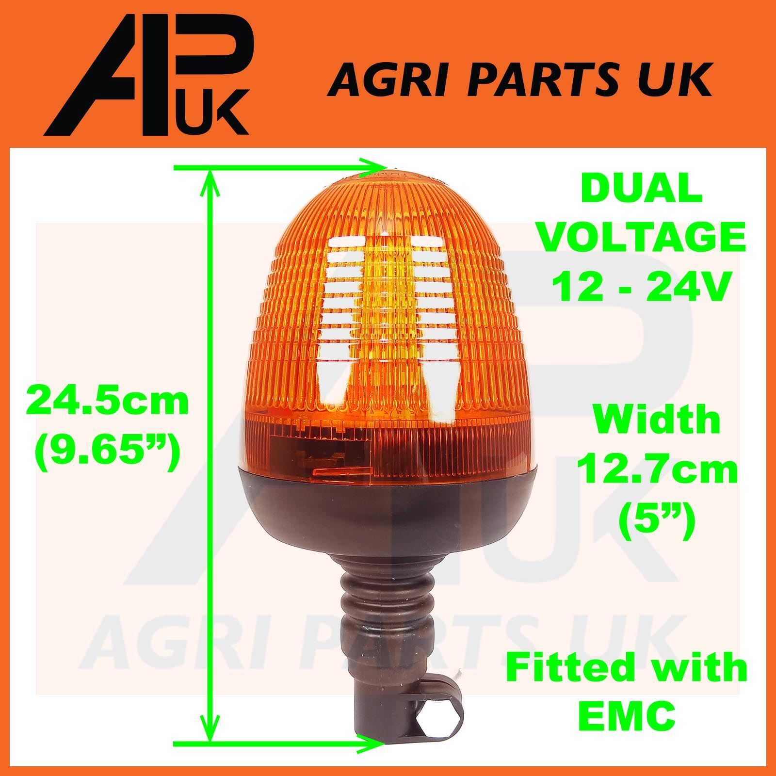 Flexible LED Flashing Amber Beacon Tractor Dumper Digger Excavator ...