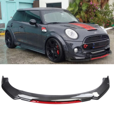 For Mini Cooper S R52 R53 R57 Painted Carbon Front Bumper Lip Spoiler ...