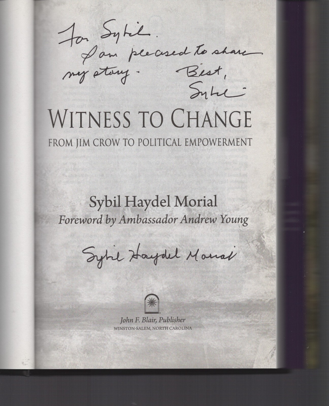 Witness to Change / SIGNED / Sybil Morial / Jim Crow to Political ...