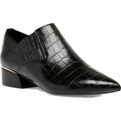 Steve Madden Arizona Black Croco Leather Western Shooties w/Gold Metal ...
