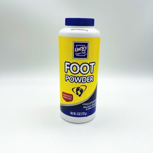 Lucky Super Soft Foot Powder WITH TALC Compare To Dr. Scholl’s 6 oz ea ...