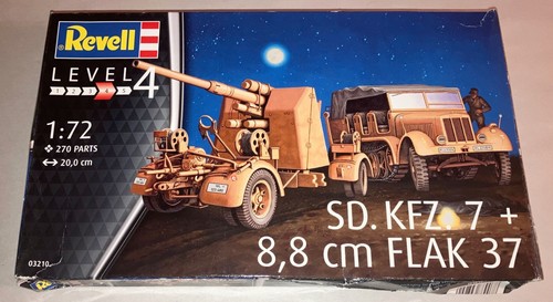 Revell DAMAGED BOX German SD.KFZ. 7 & 8.8 cm FLAK 37 1:72 military ...
