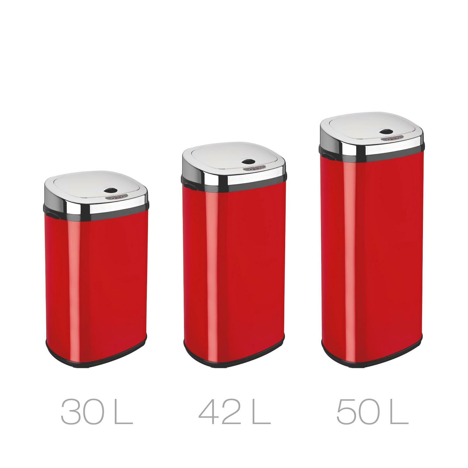 42L Kitchen Sensor Bin Automatic Waste Dustbin Home Office Chrome Lid ...