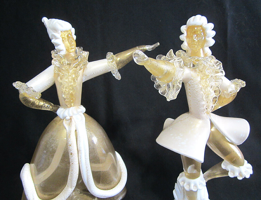 Pair of Murano Glass Dancers Figurines Figures 13.5" Tall | eBay
