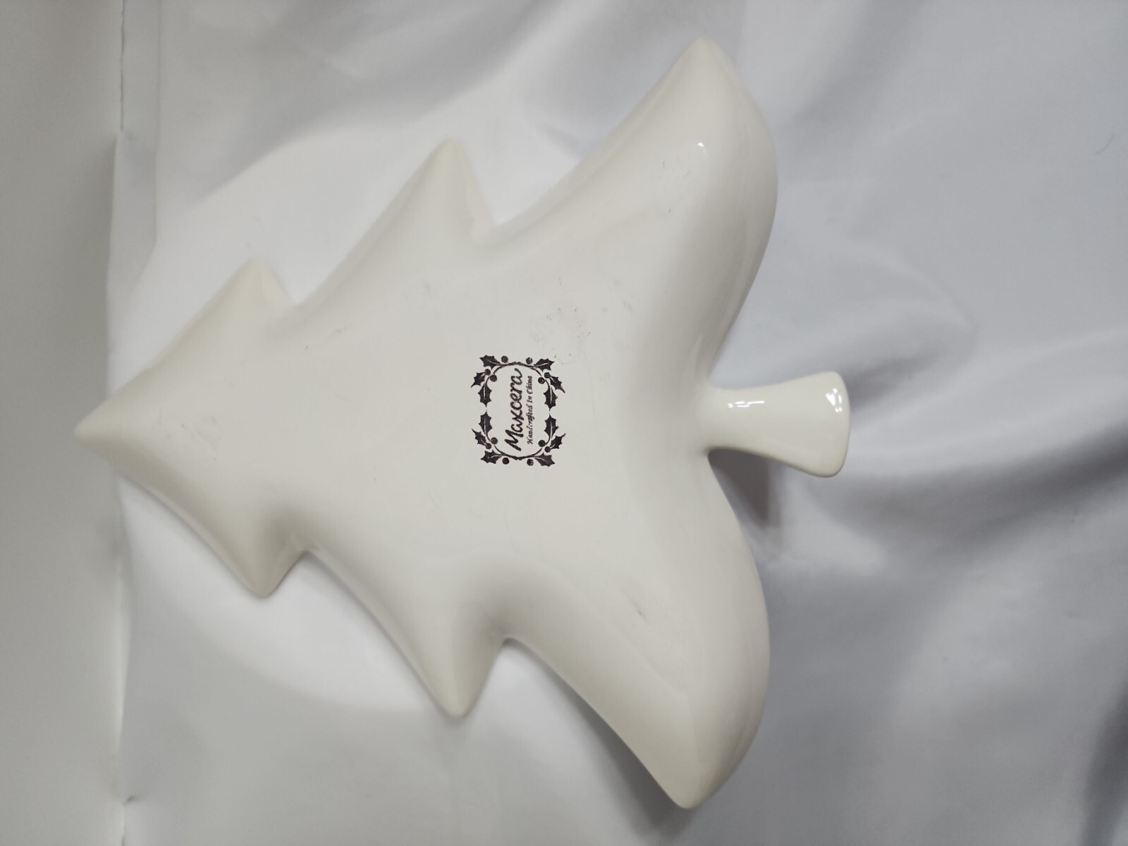 Maxcera Farmhouse Country Barn Scene Christmas Ceramic Serving Platter ...