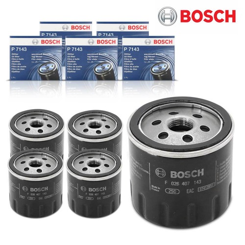 5X BOSCH F026407143 FILTER ÖLFILTER FÜR VW GOLF POLO AUDI A3 CUPRA SEAT ...