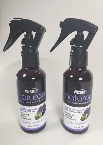 Wizard Naturals Essential Oil AROMATHERAPY Fragrance Mist TWO SOOTHING ...