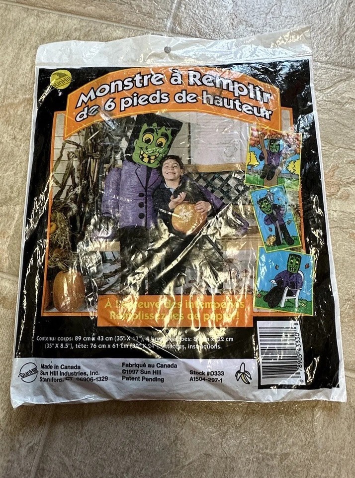 Vintage Sun Hill 1994 Stuff-A-Monster 6ft Frankenstein BRAND NEW ...