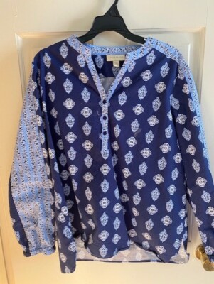Delightful Blue Appleseeds top XL | eBay