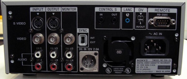 Sony DSR-20 DVCAM MiniDV Mini DV Tapes Player Recorder PRO Digital VCR ...