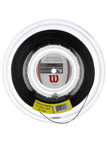Wilson Synthetic Gut Power 16/1.30 String Reel - 660' 200m Tennis ...