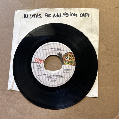 John Cougar Mellencamp Walls Come Crumbling Down/Golden Gates Riva 45 ...