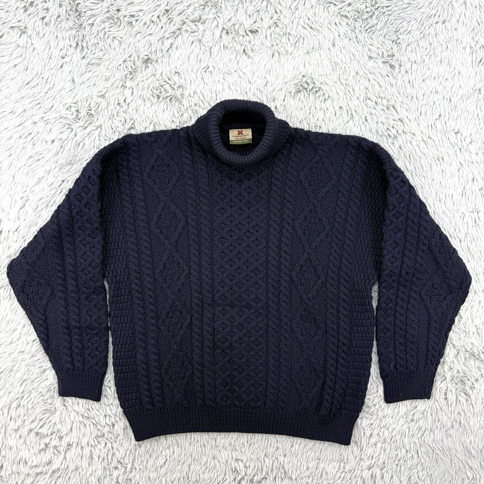 Carraig Donn Sweater Men’s M Navy Merino Wool Ireland… - Gem