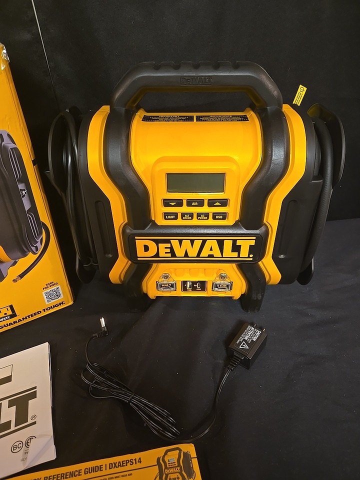 Open Box Dewalt Power Station Jump Starter Digital Inflator & Power ...