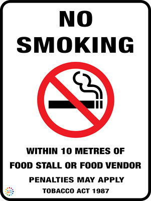 NO SMOKING WITHIN 10 METRES SIGN - VARIOUS SIZES & STICKER (NSV08 ...