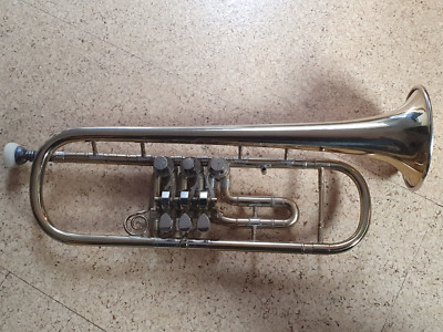 Beautiful old & rare trumpet, high pitch? "Heckel snake", octogonal ...
