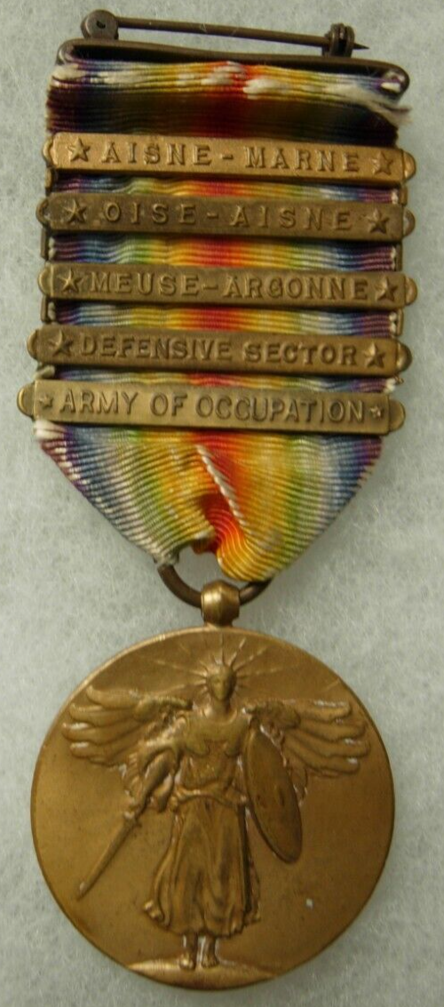 WW1 US Victory Medal W/ 5 Bars - Pin Back XB | eBay