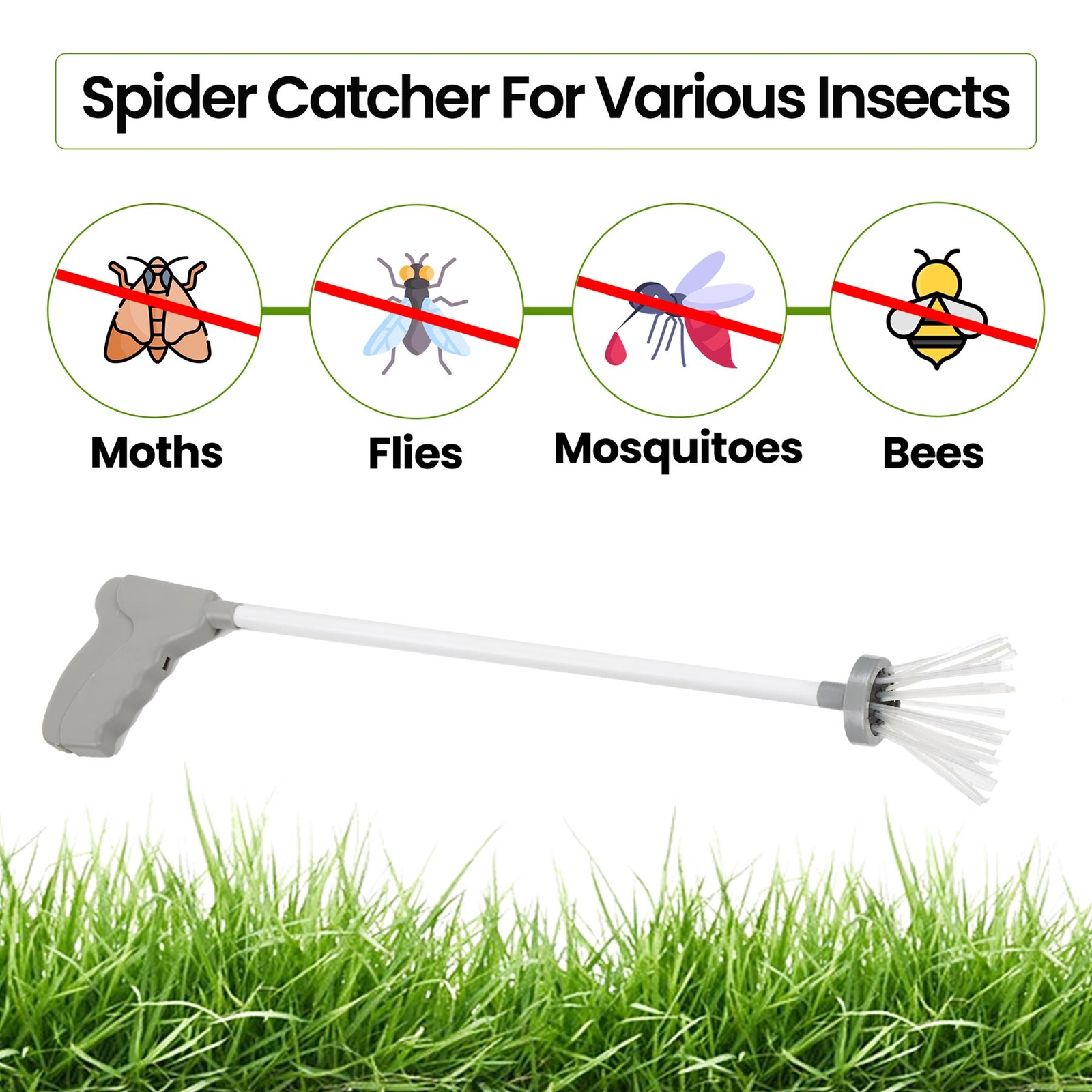 Spider and Insect Catcher Extra Long Bug Grabber Removal Humane Safe ...