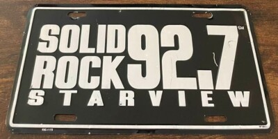 Solid Rock 92.7 Radio Station Booster License Plate WFNB Starview ...