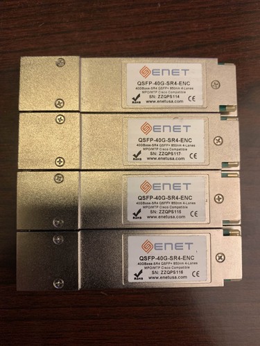 Lot of 4x ENET QSFP-40G-SR4-ENC modules | eBay