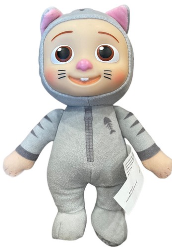 Cocomelon JJ KITTY Cat 8" Gray Plush Doll Toy w/ Plastic Head - NWOT ...