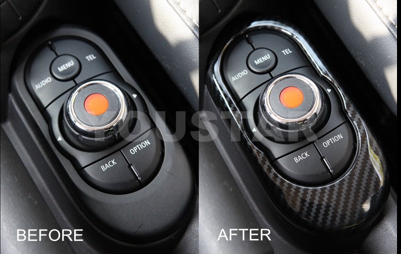 USA STOCK CARBON LOOK iDrive Control Console Panel for MINI Cooper S ...