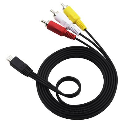 Mini USB To 3 RCA AV Audio Video Cable for Canon AVC-DC400ST | eBay