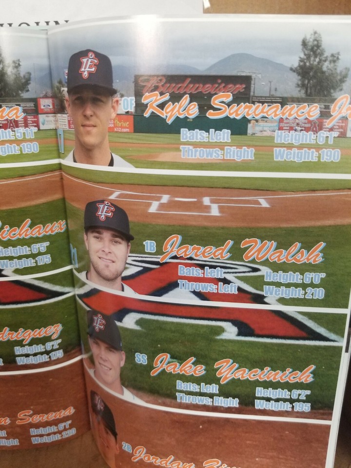 Mike Trout Inland Empire 66ers Game Day Program '17 Single A Rehab w ...