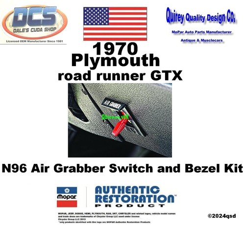 1970 Plymouth Road Runner GTX Air Grabber Vacuum Switch & Bezel 2947776 ...