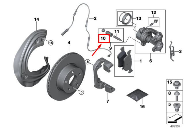 Genuine OEM BMW Brake Caliper Dust Protector Plug 34106790925 for sale ...