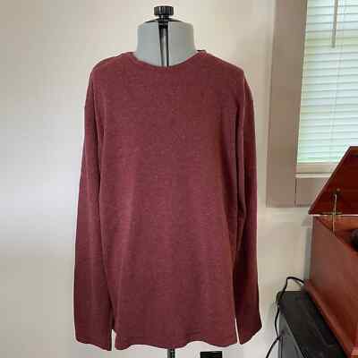 L.L. Bean Cotton Wool Blend Rust Color Sweater Mens Size Medium Regular ...