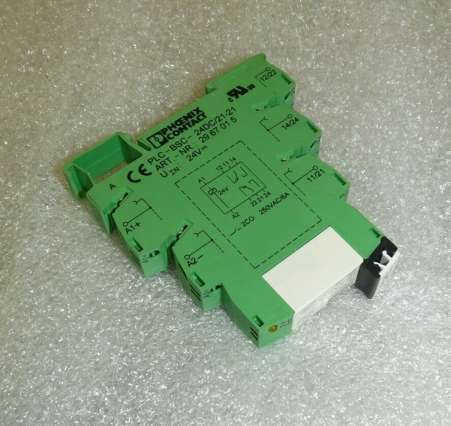 Phoenix Contact PLC-BSC-24DC/21-21 2967015 Relay Base w/ Relay 2961192 ...