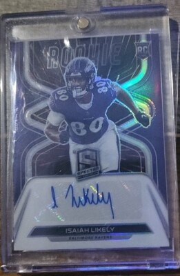 2022 Panini Spectra Isaiah Likely Rookie Autograph #44/60 Ravens | eBay