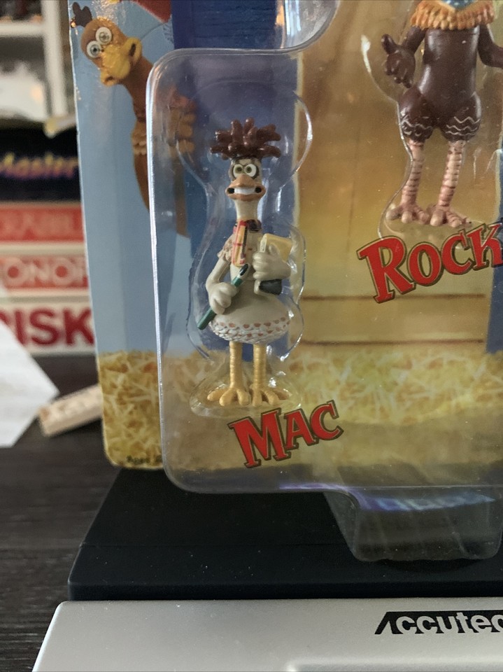 NIB Vintage Chicken Run Figures By Playmates - Mac Rocky Fowler, 2000 ...