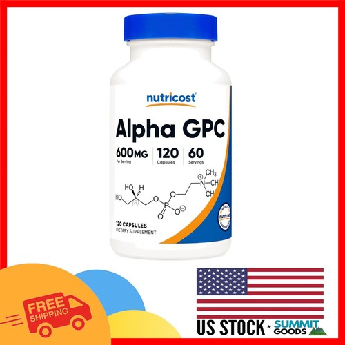 Alpha GPC Supplement - 120 Capsules, 300mg of Choline Rich Benefits | eBay