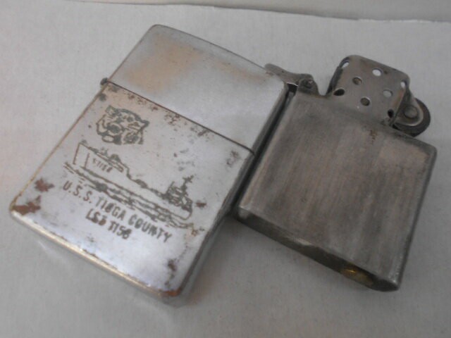 Vintage Zippo USS Tioga County LST-1158 US Navy Landing Ship Tank ...