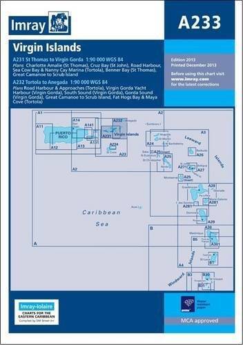 Imray Chart A233: Double-sided Sheet Combining Charts A231 and A232 ...