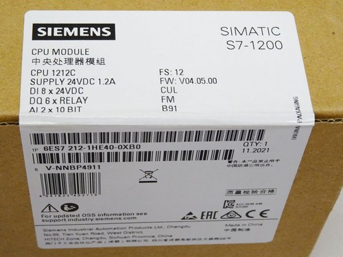 New Siemens SIMATIC S7-1200 CPU 1212C 6ES7212-1HE40-0XB0 6ES7 212-1HE40 ...
