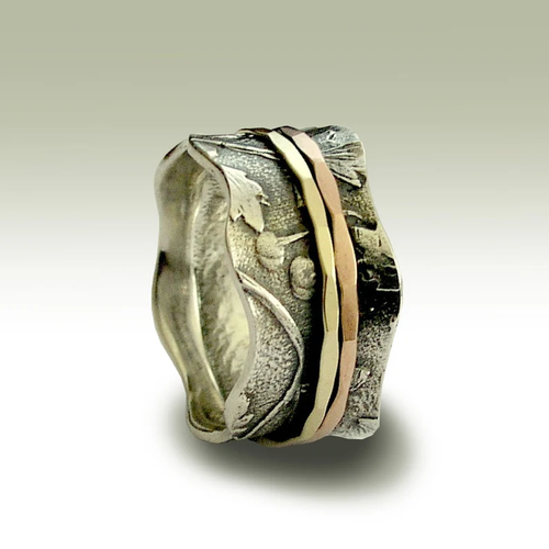 Lovely Spinner Ring 925 Sterling Silver Meditation Wedding Women ...