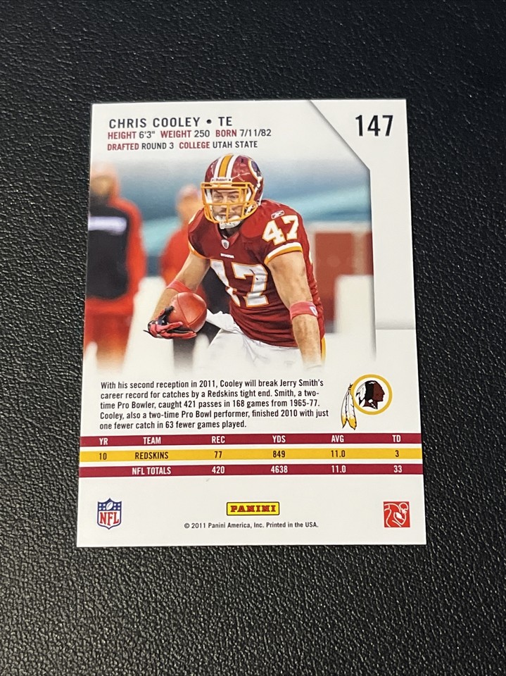 2011 Panini Rookies & Stars Chris Cooley #147 Washington Redskins | eBay