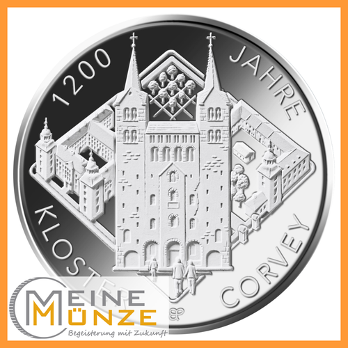 20 Euro Münze 1200 JAHRE KLOSTER CORVEY 2022 Deutschland Silbermünze ...